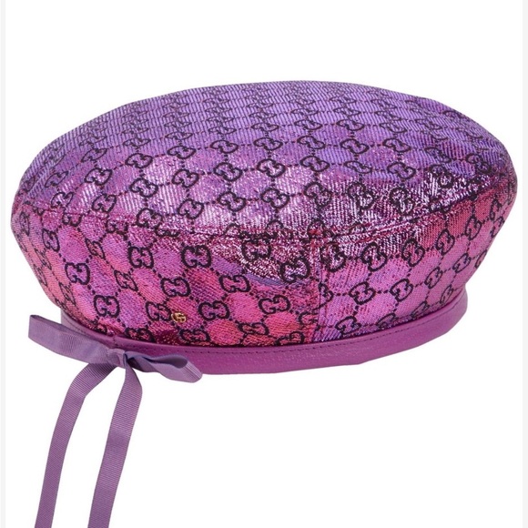 Gucci | Accessories | Gucci Purple And Pink Womens Beret | Poshmark